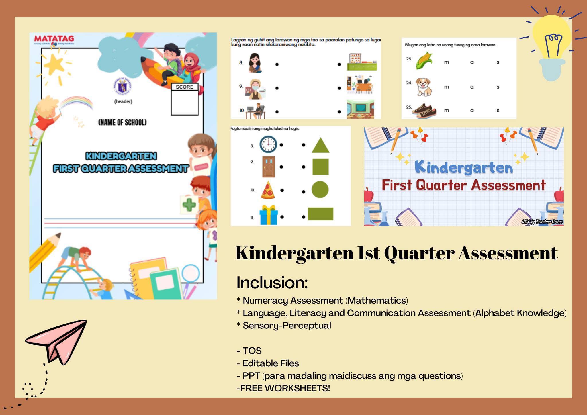 Cher Grace - DEPED MATATAG KINDERGARTEN 1ST QUARTER ASSESSMENT NOW ...