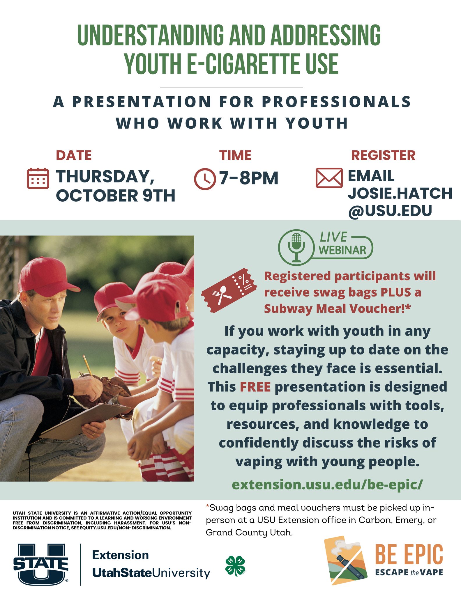 Understanding and Addressing Youth E-cigarette Use: A Presentation for ...