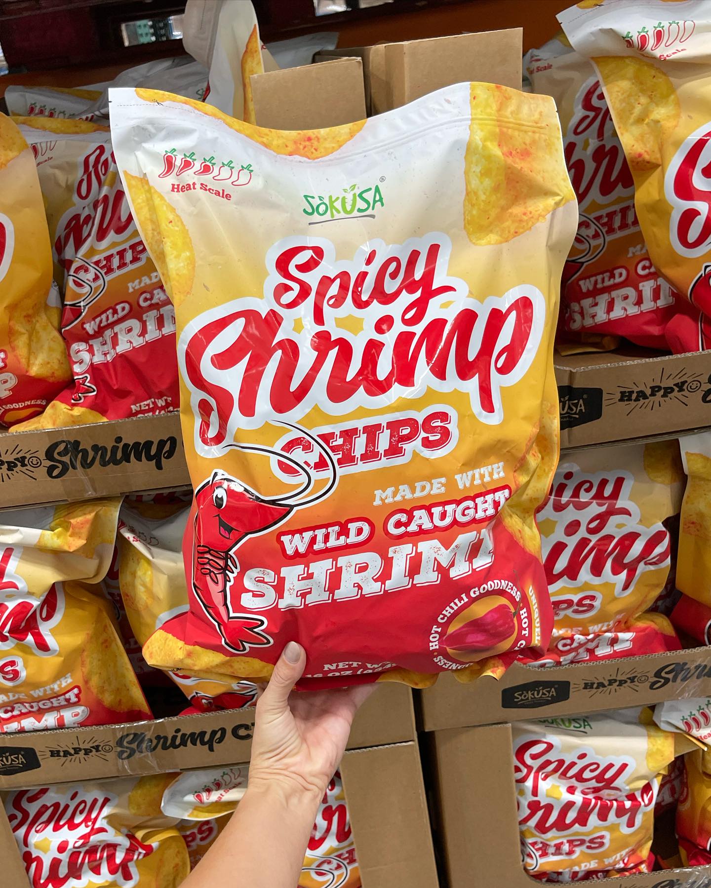 Costcoguide 🦐 Grab Or Pass Spicy Shrimp Chips 🍤 Swipe