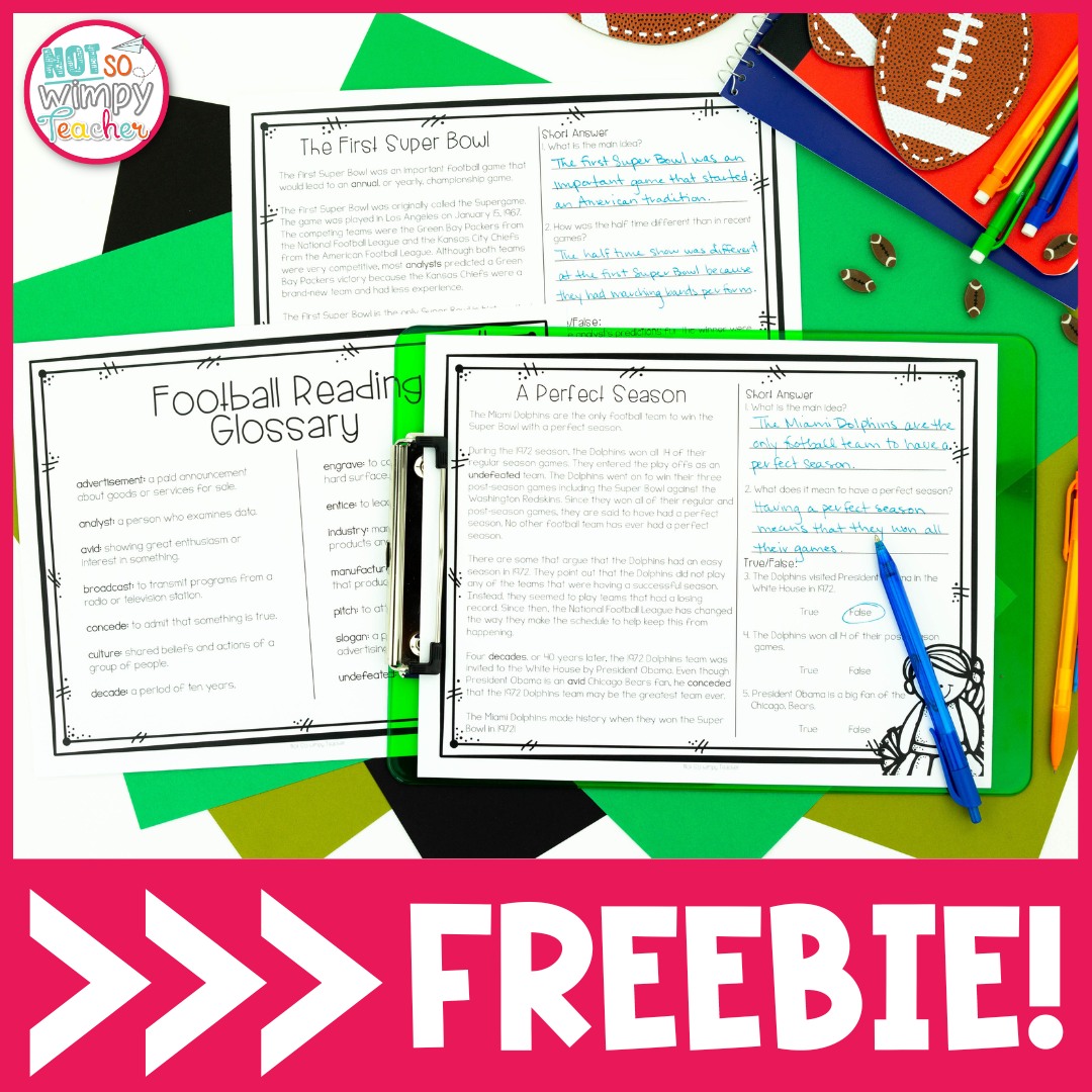 Not - Celebrate the BIG GAME in your classroom with these FREE 2024 ...