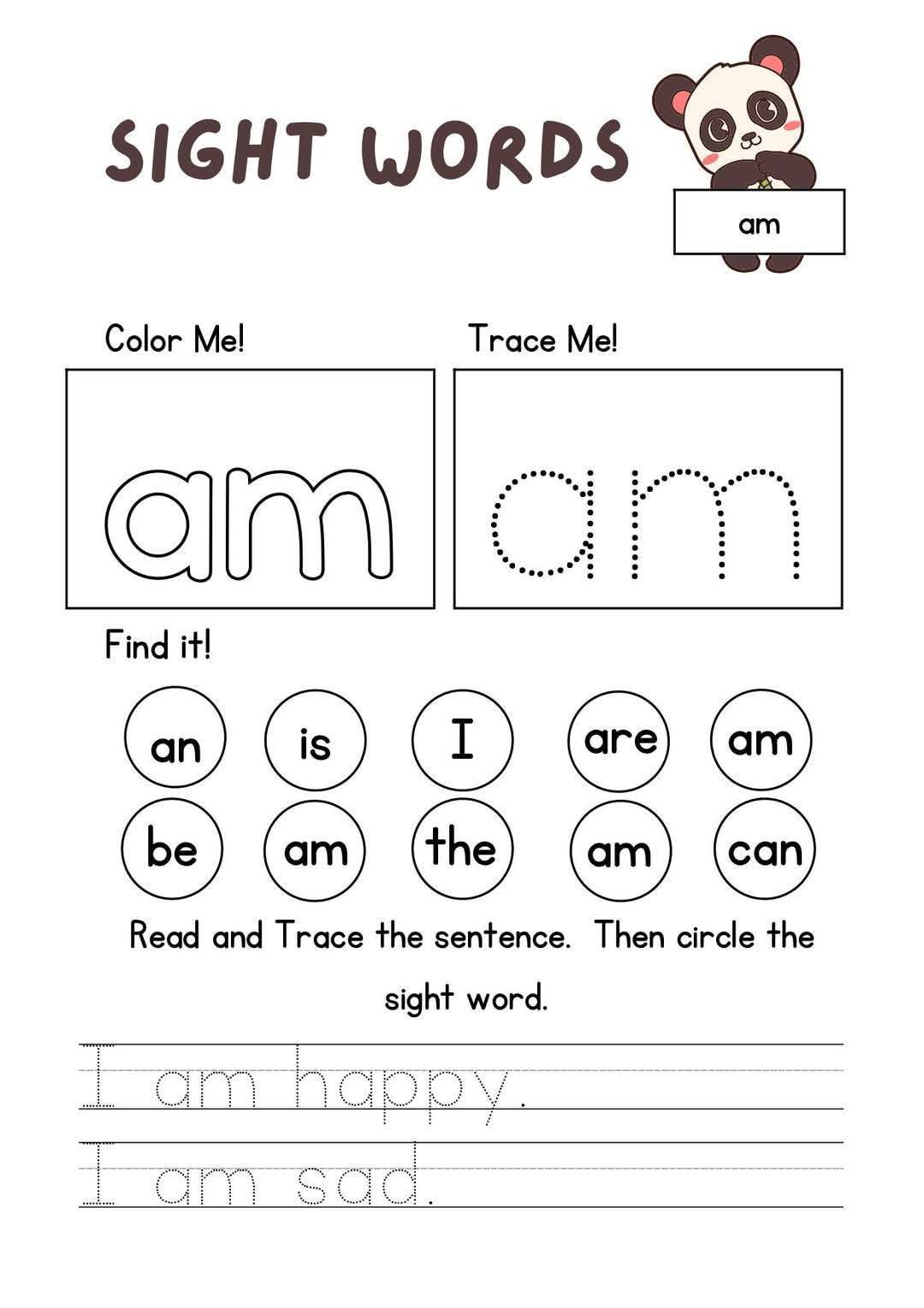 Worksheets on Sight Words 🩷... - Teacher Sheila's Corner | Facebook