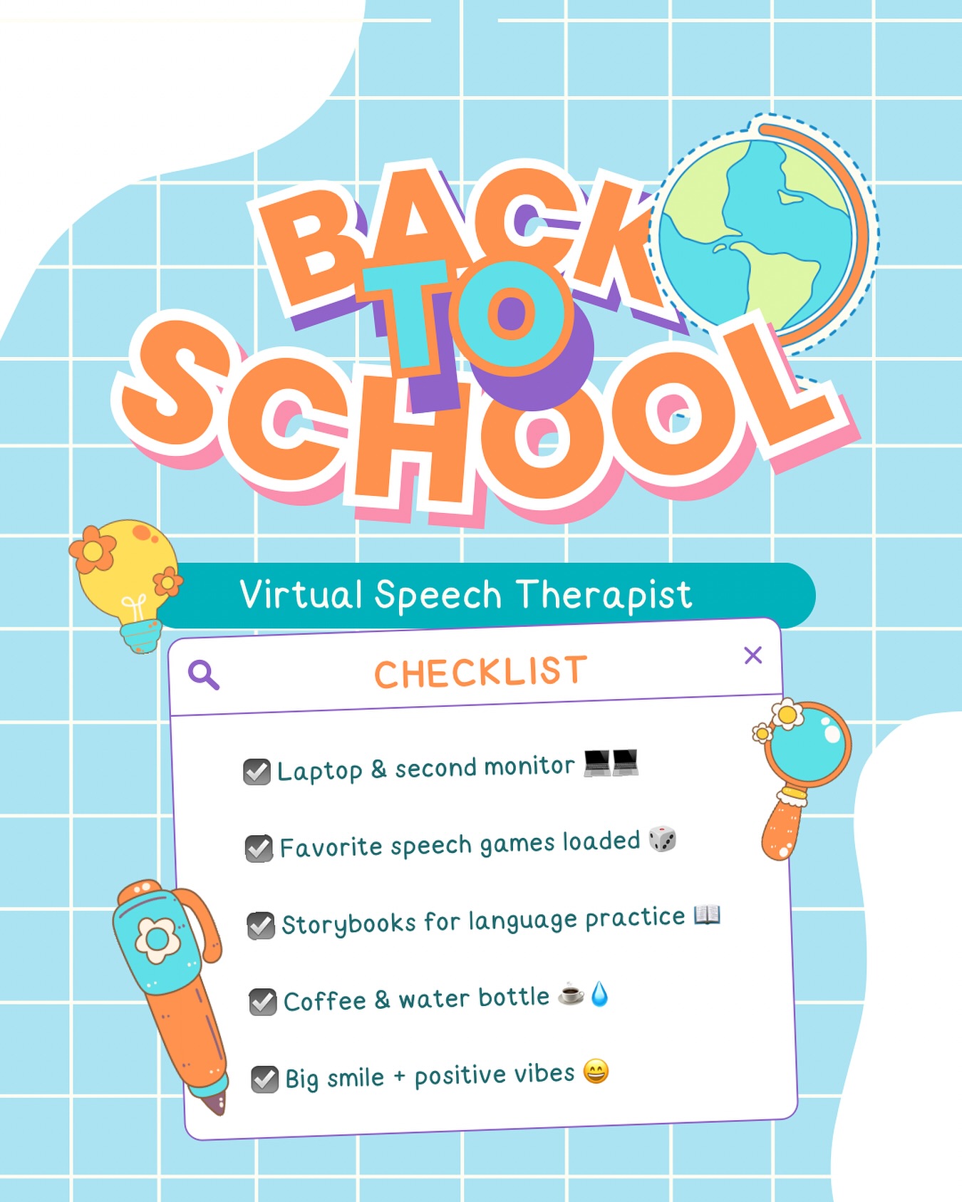 Clear - 📚 Our Back-to-School Speech Therapy Checklist Zoom Rooms open ...