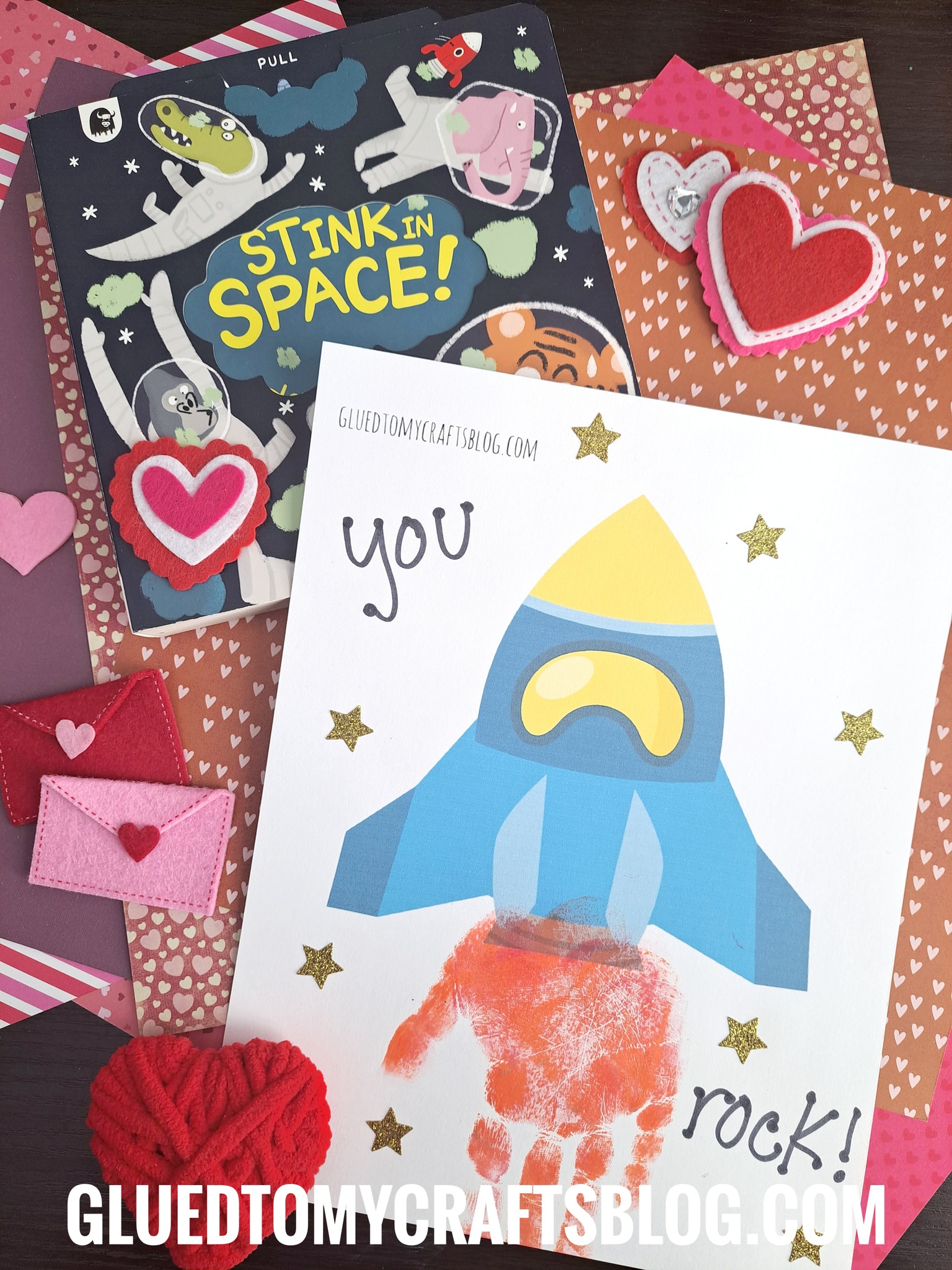 Handprint Rocket Keepsake Craft -... - Glued to My Crafts