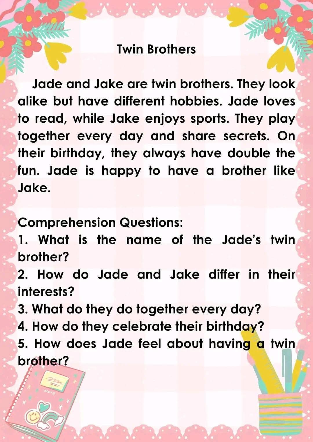 Reading Comprehension Exercises 🙂 - Teacher Sheila's Corner | Facebook