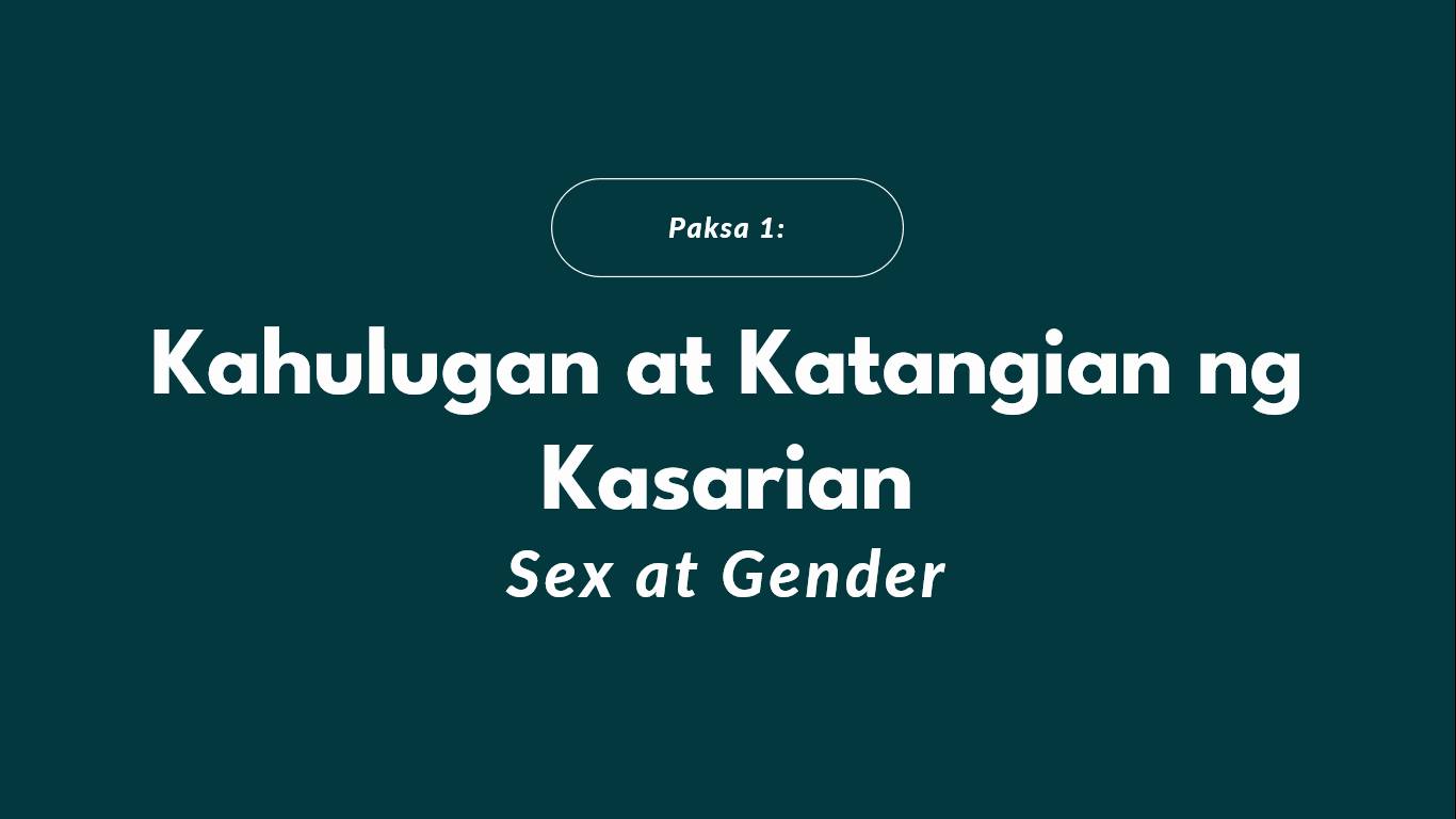 Aralin Uri Ng Gender Sex At Gender Sir Ivan Cantela