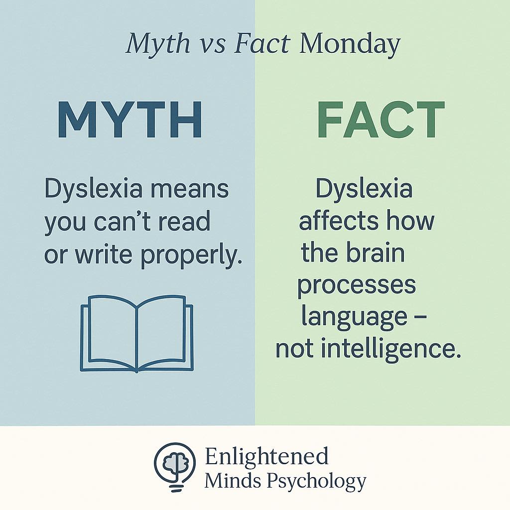 Enlightened - 📚 Myth vs Fact Monday 📚 🚫 Myth: Dyslexia means you can’t ...