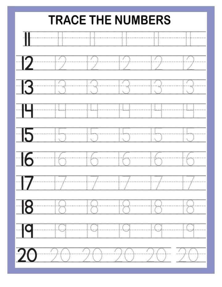 Trace the Numbers 1 - 20 - Teacher Sheila's Corner | Facebook
