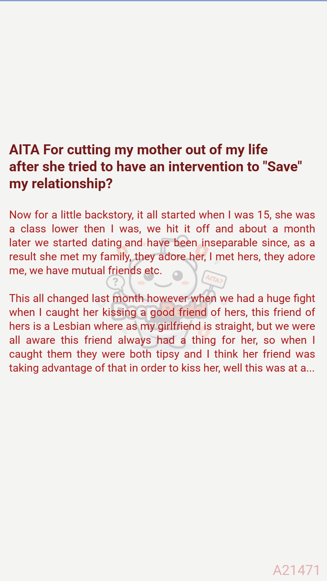 Reddet Aita For Cutting My Mother 🌞 Out Of My Life After She Tried To