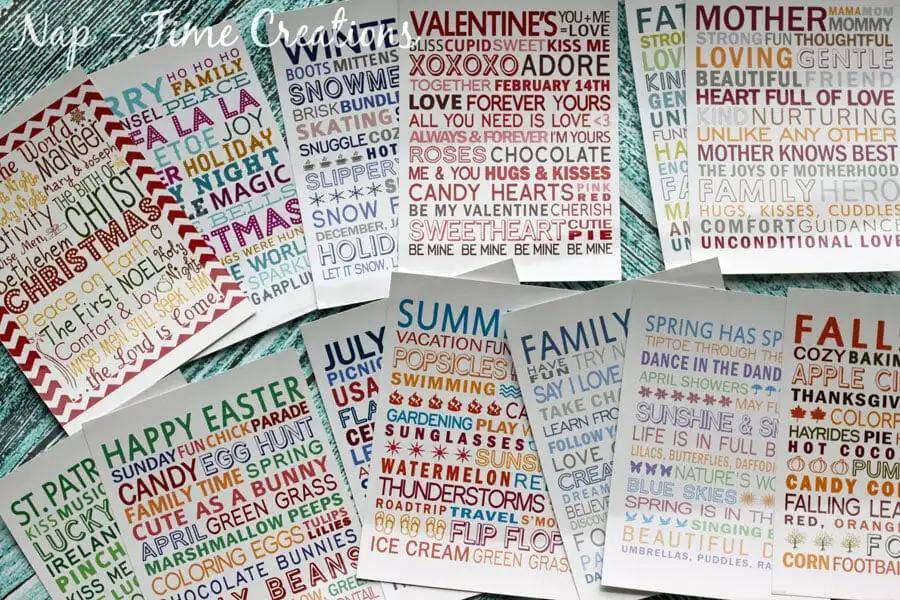 Life - Seasonal Subway Art! FULL DETAILS HERE! - https://lifesewsavory ...