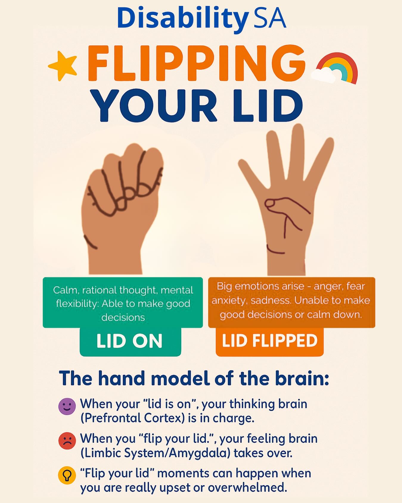 Disability SA - 🧠 “Flipping Your Lid”: Why Kids Lose... | Facebook