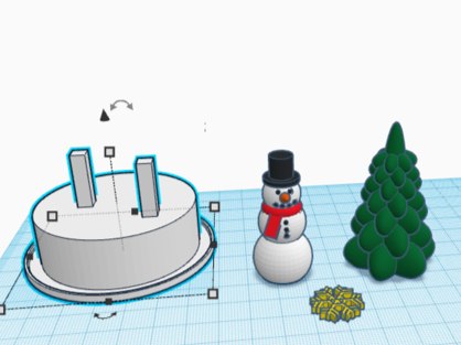 Tinkercad - ️ ⛄ Make a wintery snow globe! ⛄ ️ Using...