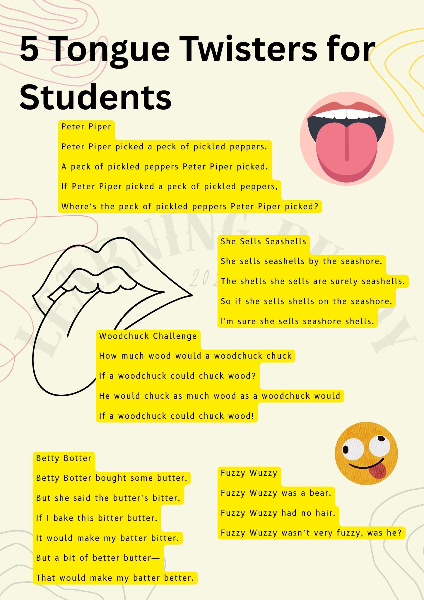 Learning - 5 TONGUE TWISTERS FOR STUDENTS 😜 #learningbuddy # ...