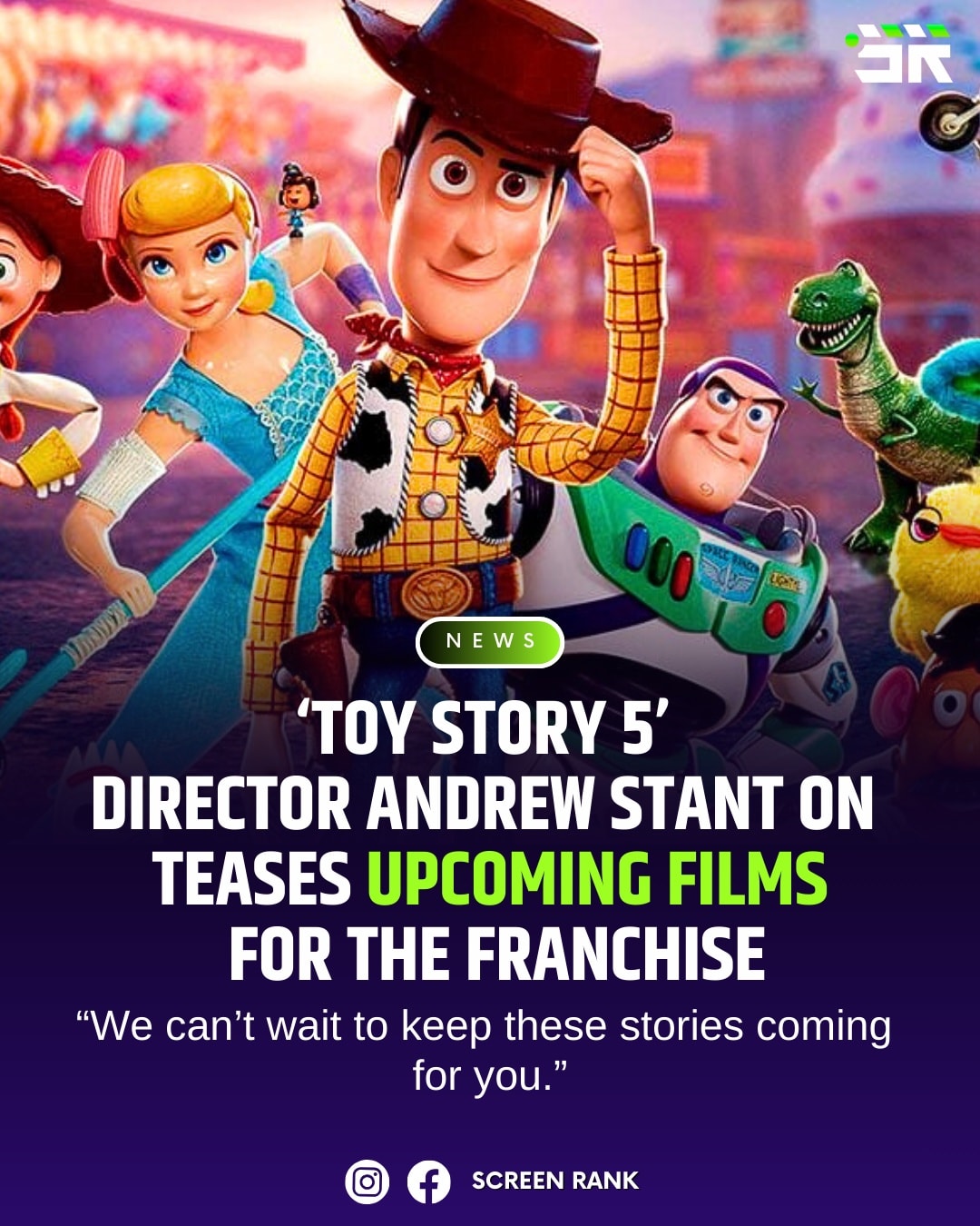 Screen Rank 🔴 ‘toy Story 5 Director Andrew Stanton Facebook 8913
