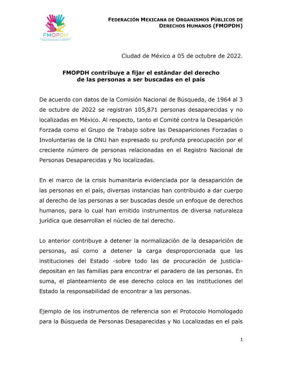 La Federación Mexicana De Organismos Públicos De Derechos Humanos 7624