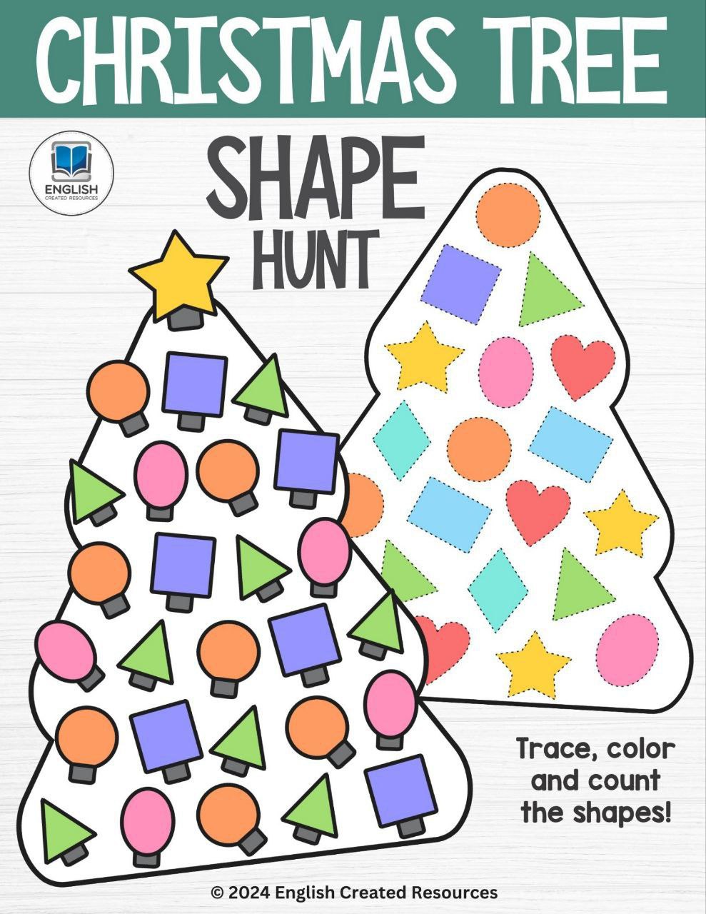 Fun Prek Teachers | # Freebie. Christmas Tree Shape Hunt | Facebook
