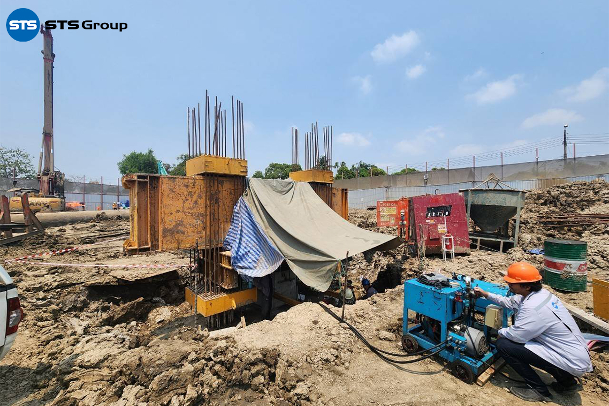 Sts Group ทดสอบ Static Pile Load Test 5009