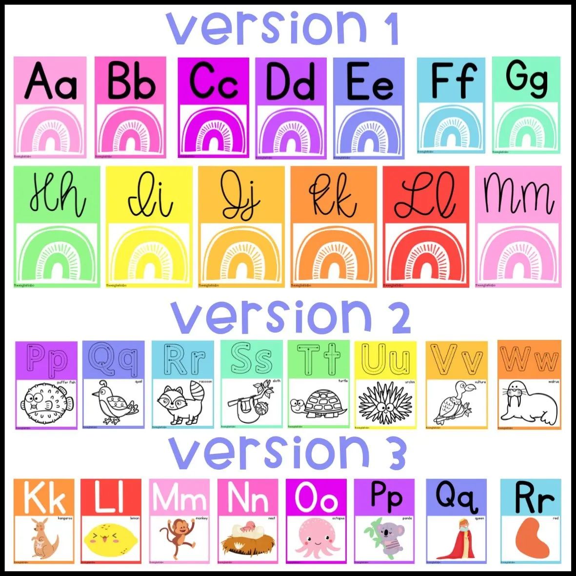 🥳🌈Alphabet rainbow posters. Find them... - The English Labo | Facebook
