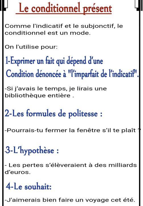 Rappelons-nous - Le conditionnel présent.