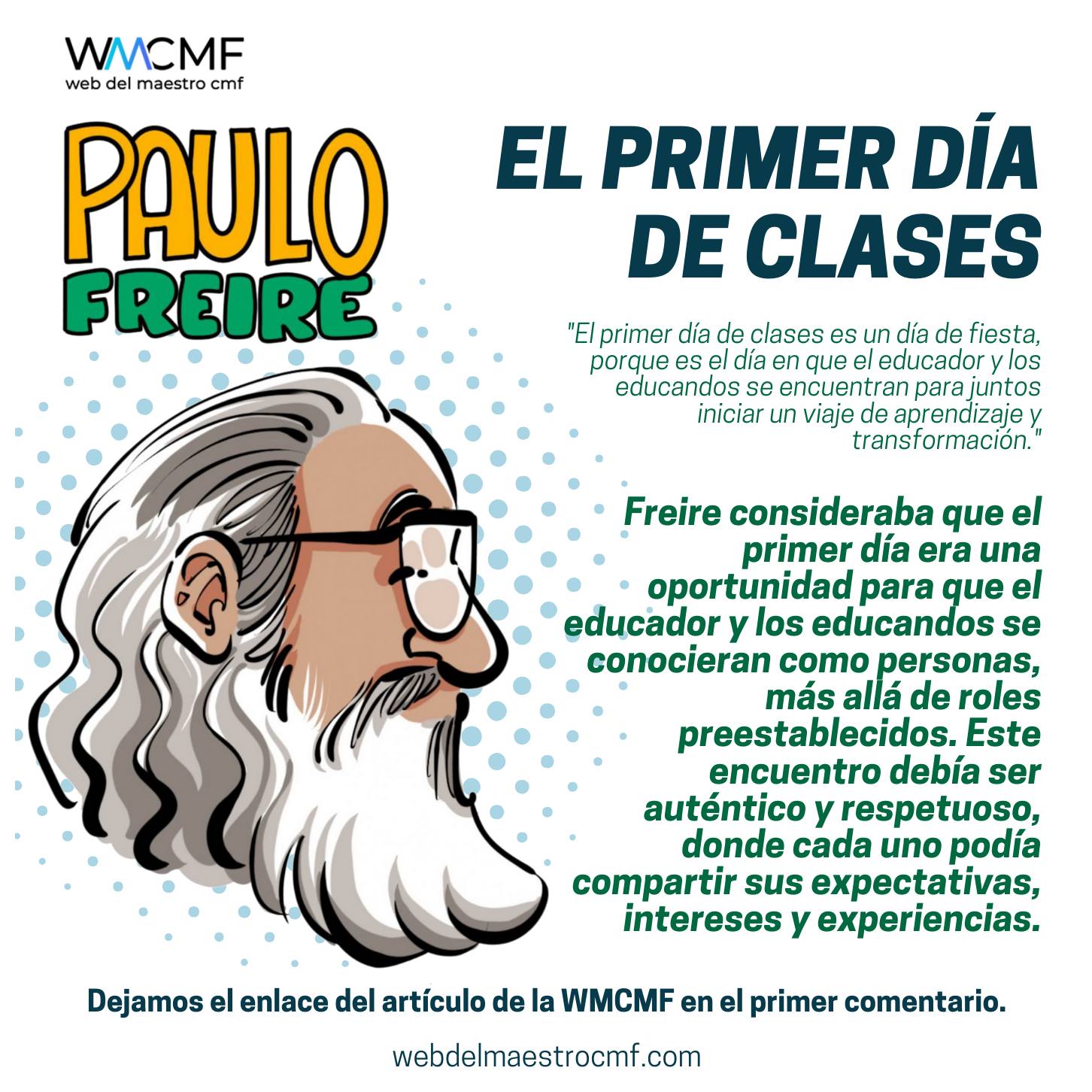 El primer día de clases por Paulo... - Web del Maestro CMF