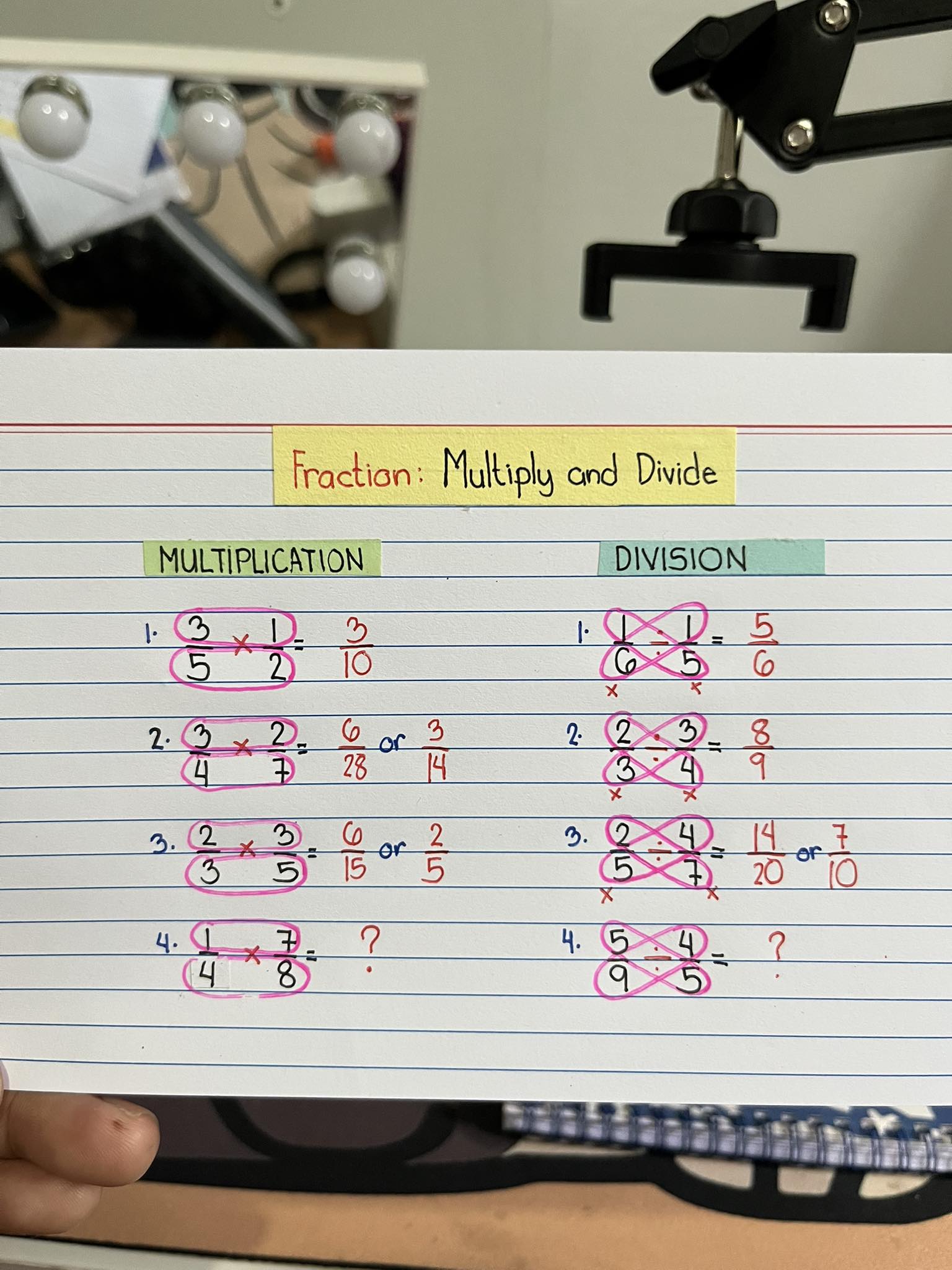 Math - Math Notes: Multiplying and Dividing Fractions📚 | Facebook