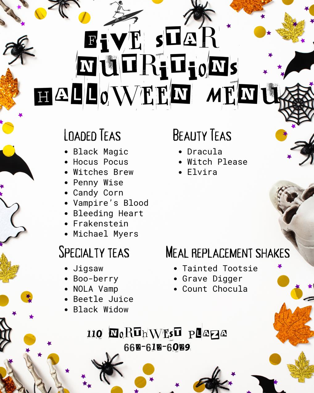 Five - 👻🎃 Our Spooky Halloween Menu is HERE! 🎃👻 Get ready for a ...