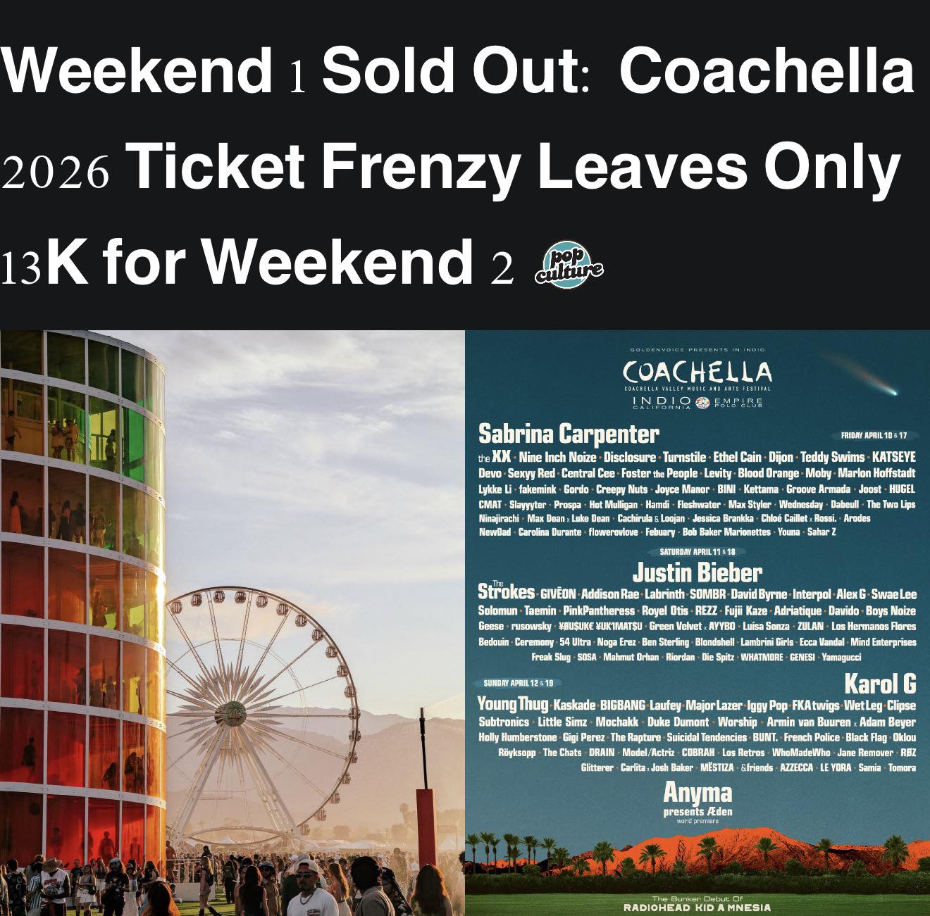 Pop Culture Coachella 2026 Is Outpacing 2025 As The Facebook