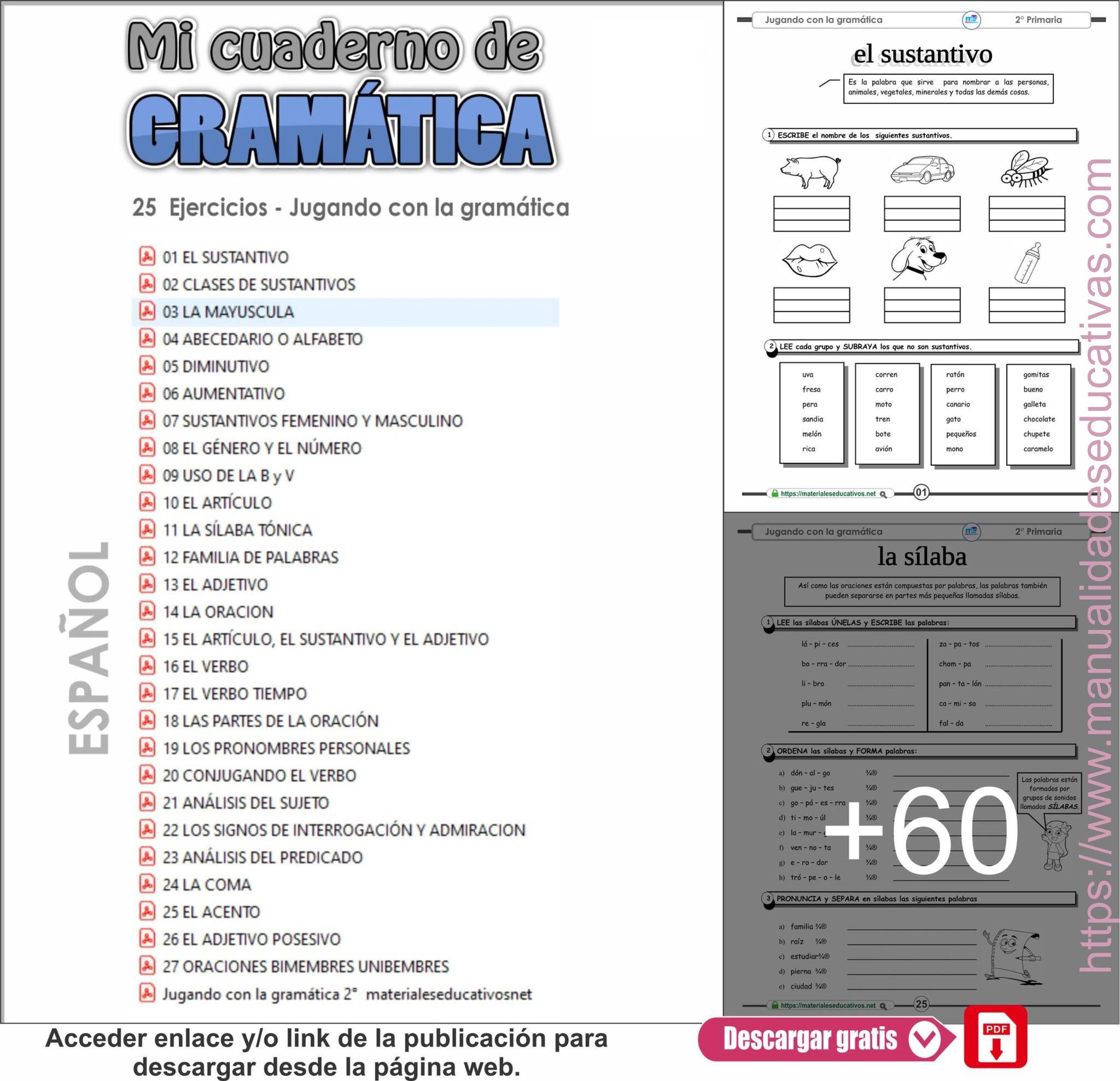 Cuadernos de gramática... - Materiales Educativos Gratis | Facebook