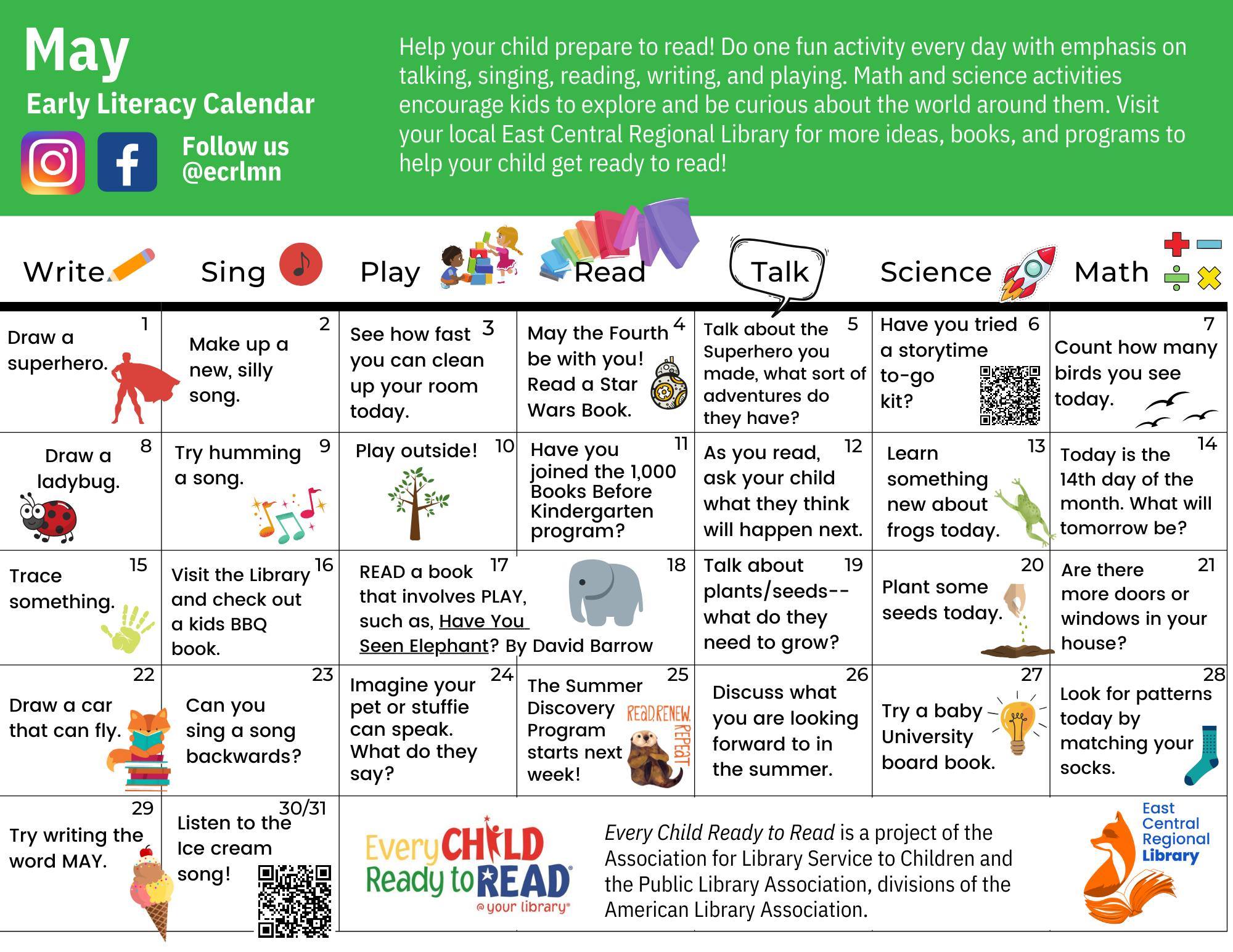 🌷 May's Early Literacy... - East Central Regional Library