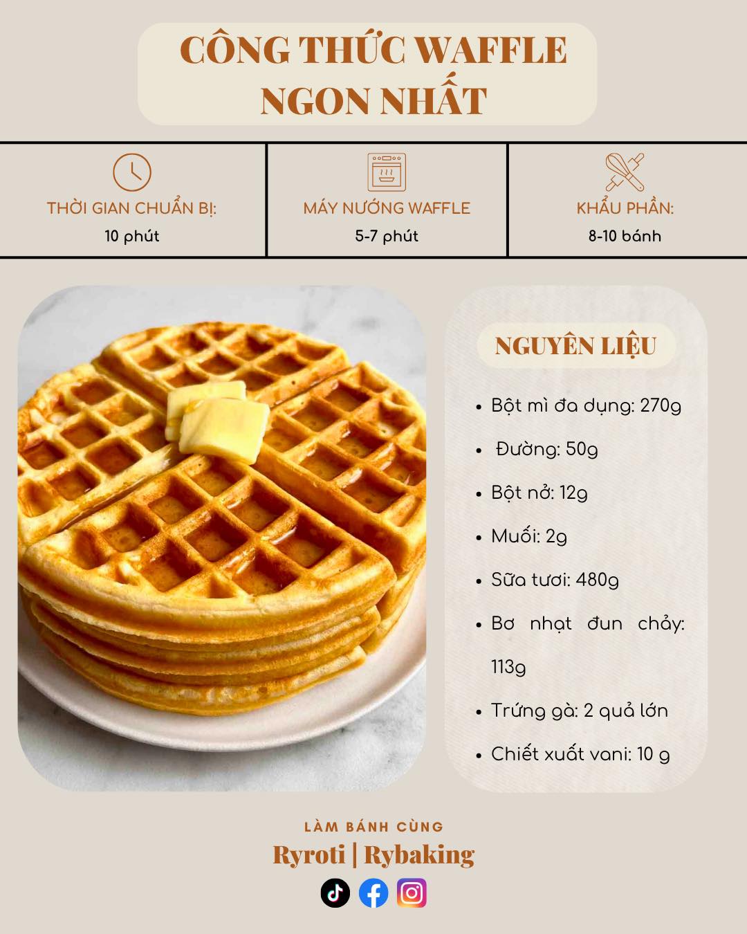 Ryrotii - CHỈ VÀI PHÚT CÓ BỮA SÁNG SIÊU NHANH VỚI BÁNH WAFFLE THƠM BƠ ...