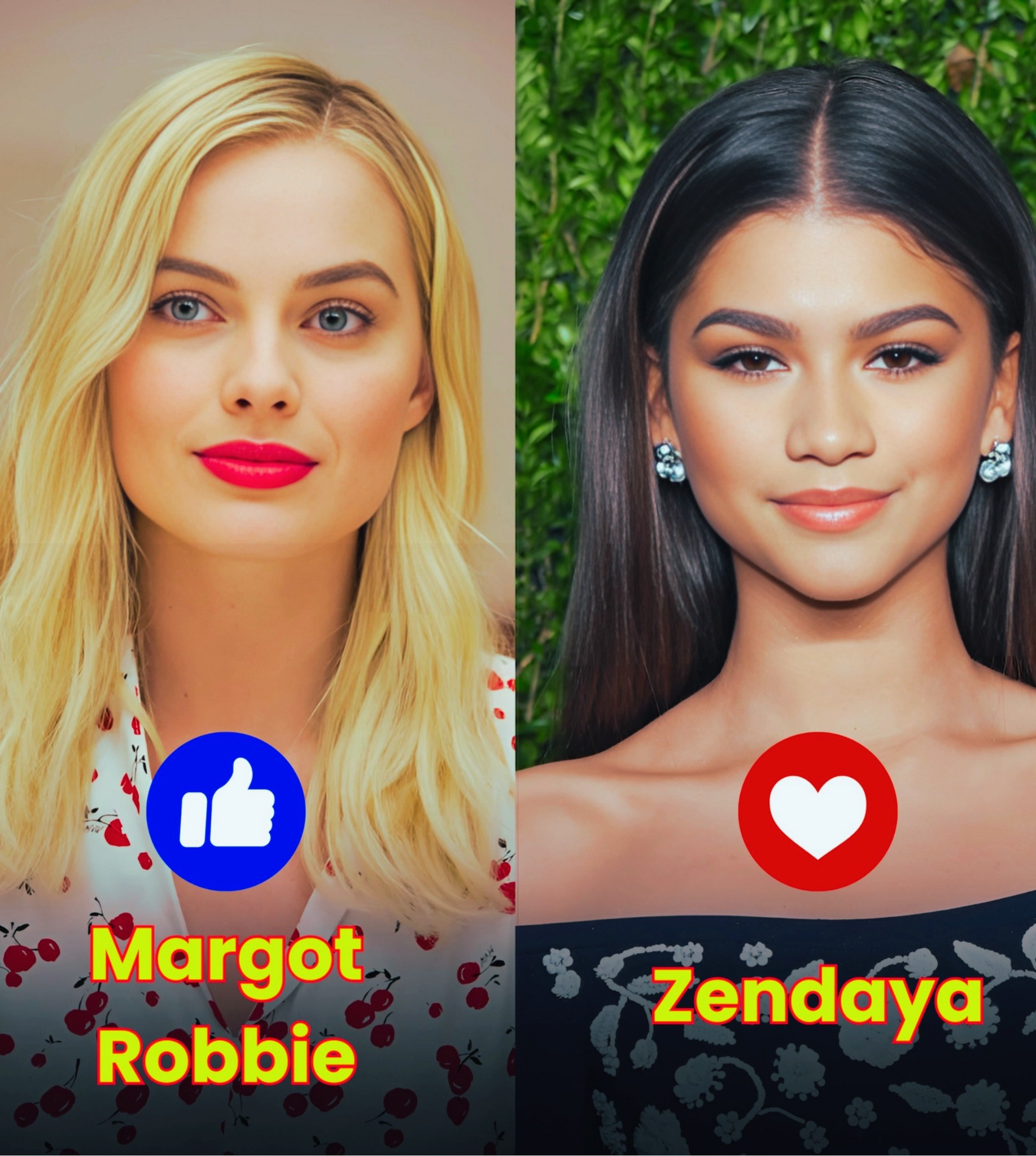 Cric - **Margot Robbie vs Zendaya: Two Generations of Captivating ...