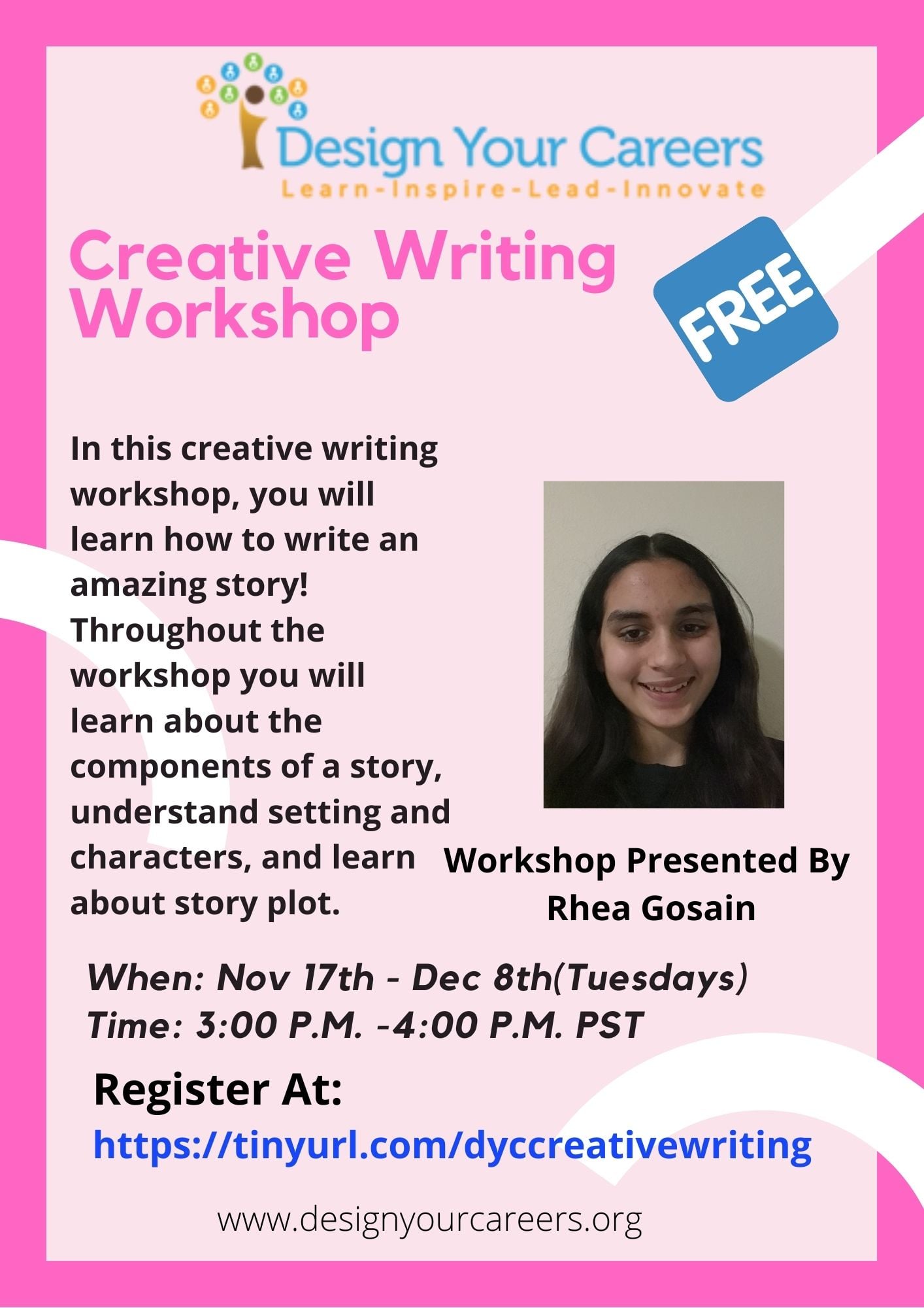 Design Your Careers - * Free Creative Writing Workshop* Register at ...