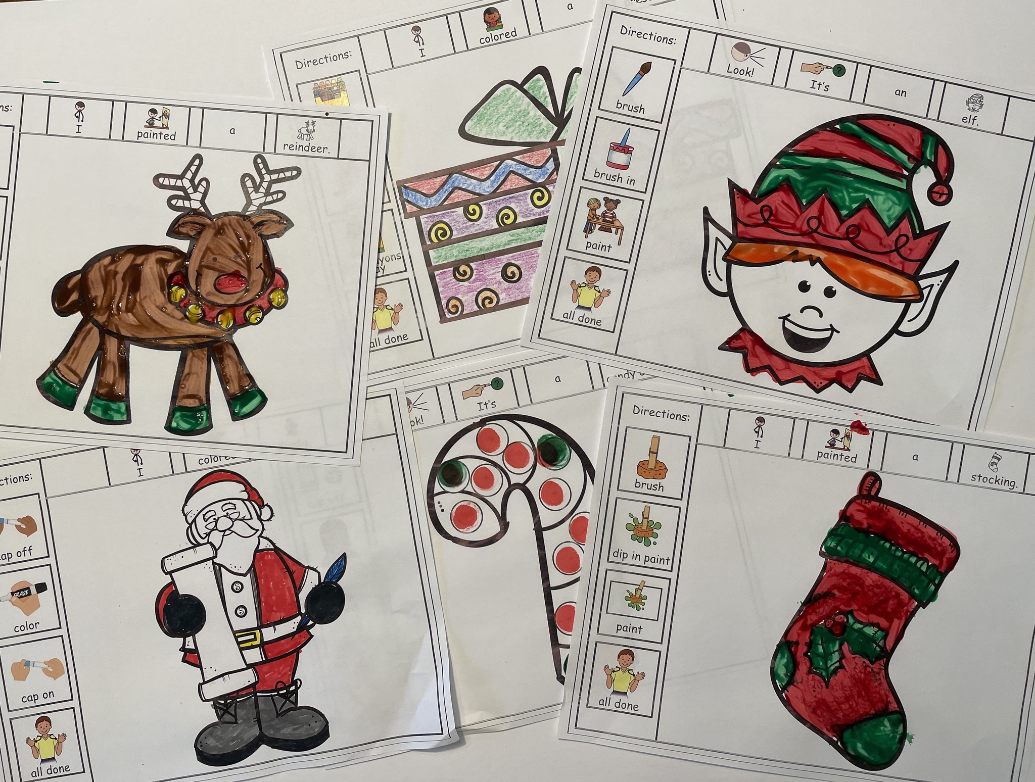 The Christmas Theme Visual Art... - Autism Little Learners