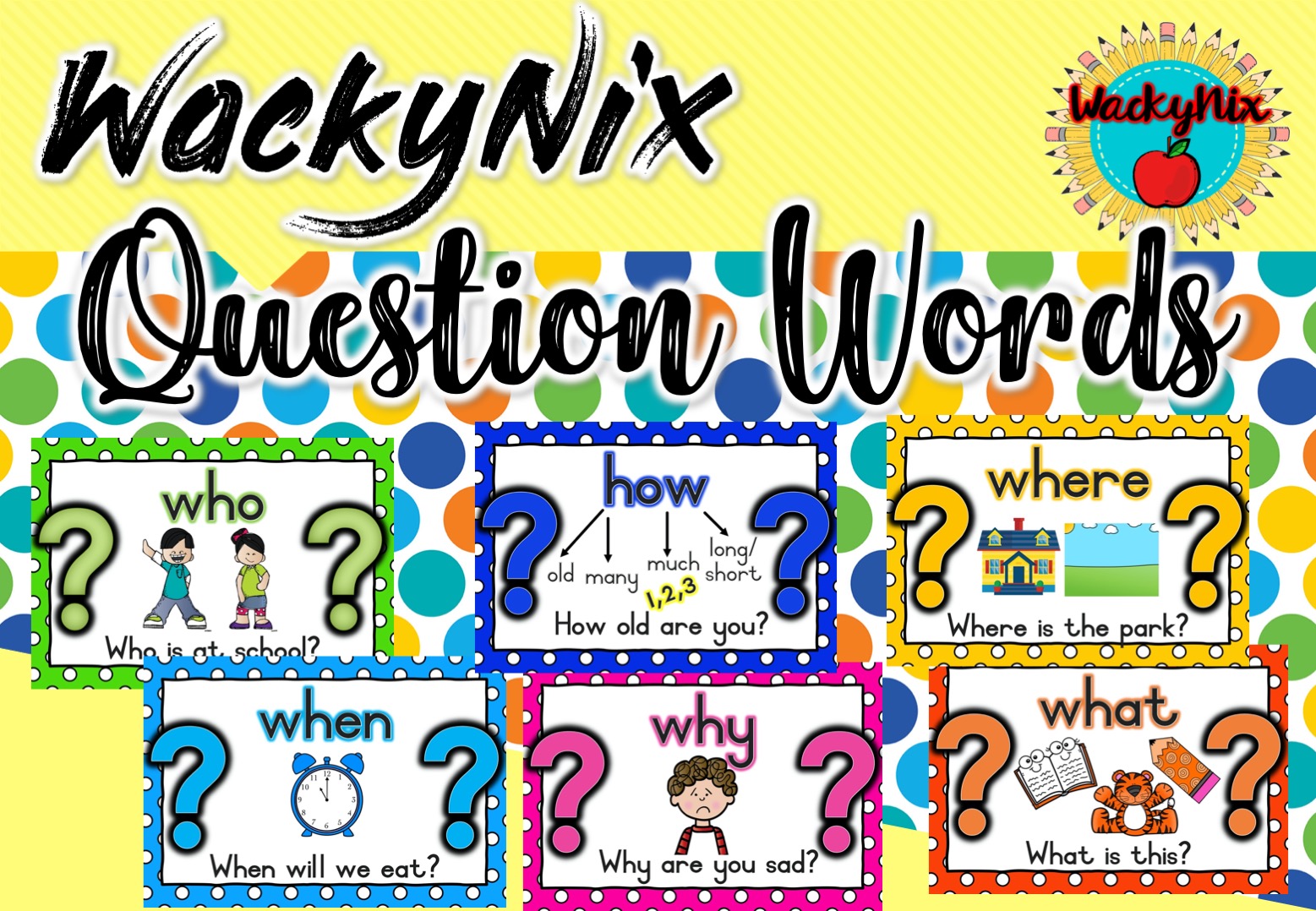 WackyNix - New WackyNix Question Word cards / posters. R30... | Facebook
