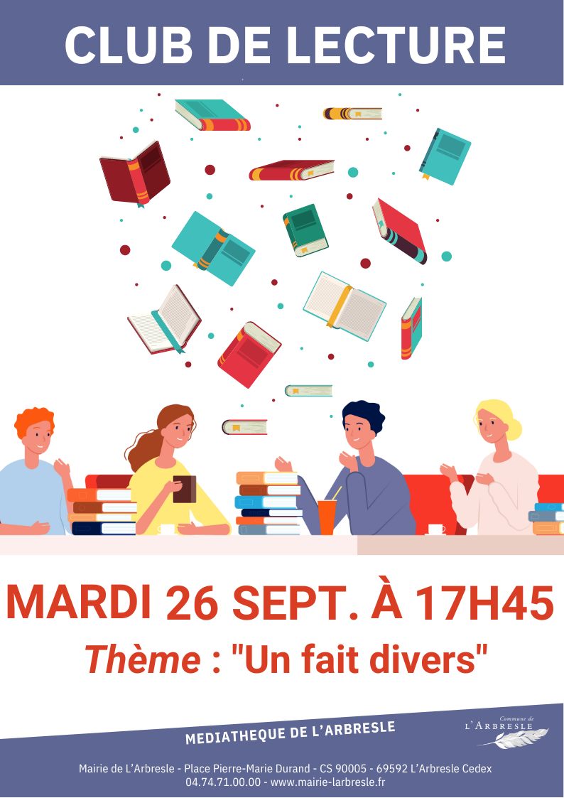 Médiathèque - [CLUB DE LECTURE] 📖 Le concept 👉 chaque mois, un groupe ...