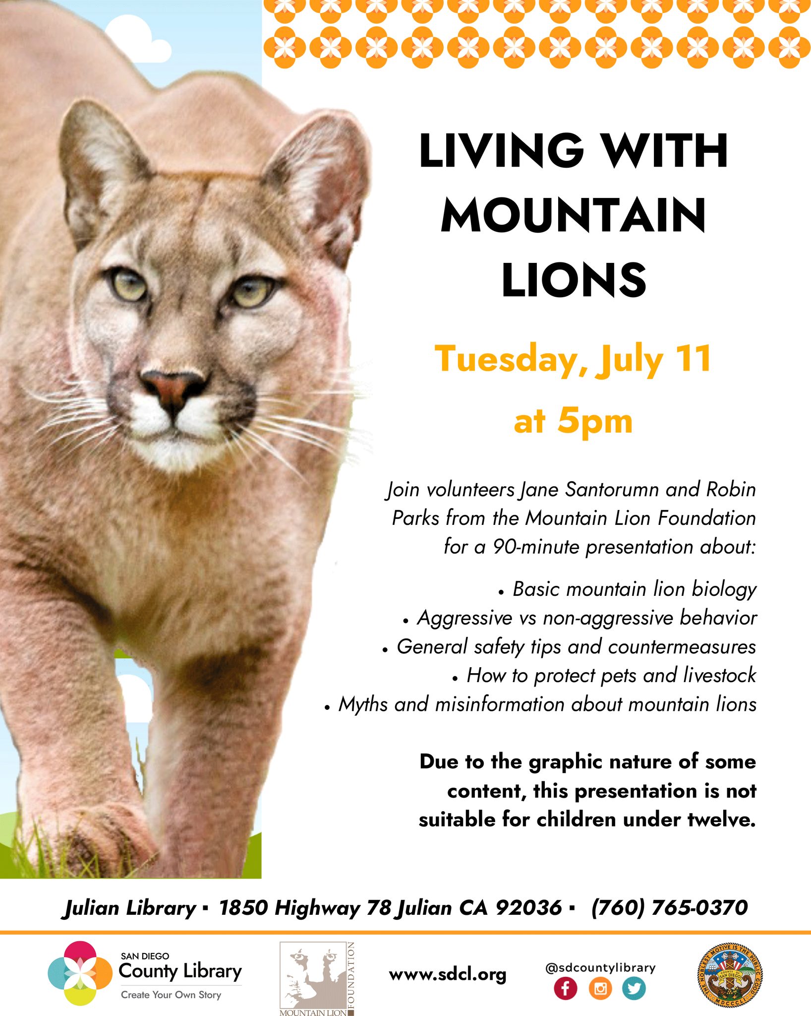 On July 11, the Mountain Lion... - Mountain Lion Foundation