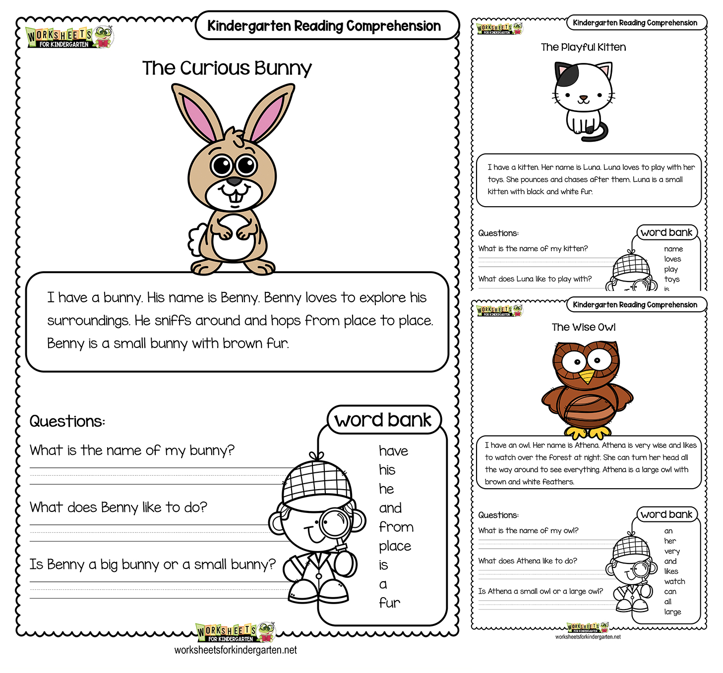 Worksheets PDF - Reading Comprehension Worksheets for...