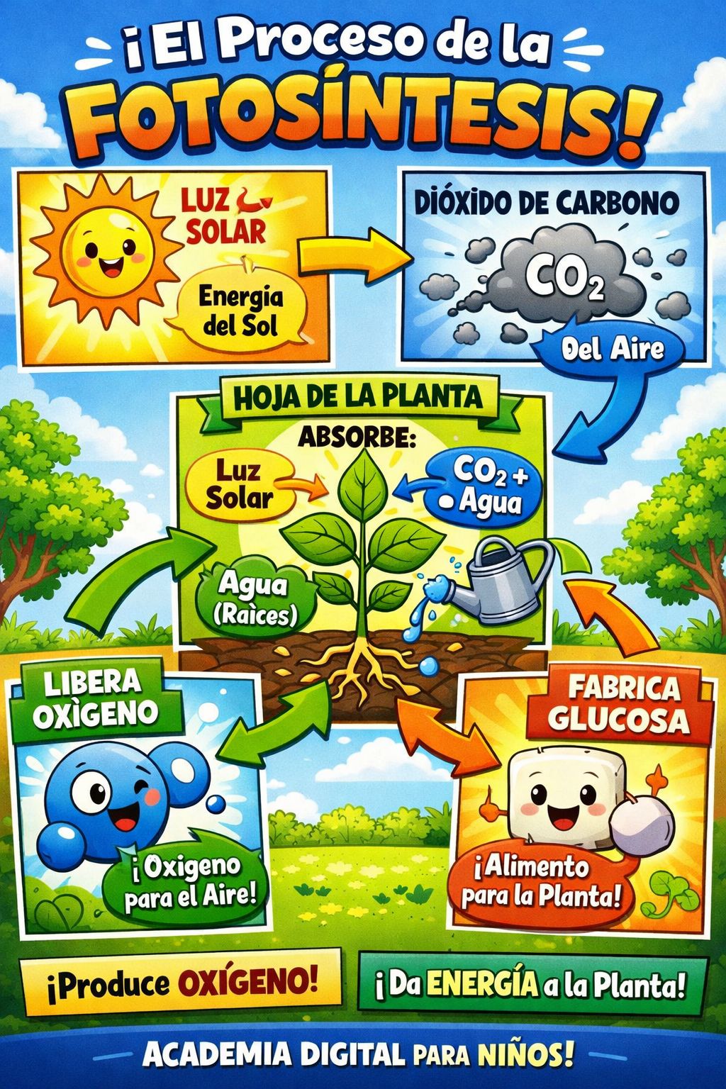 Academia - 🌱☀️ ¡Así funciona la FOTOSÍNTESIS! ☀️🌱 ¿Sabías que las ...