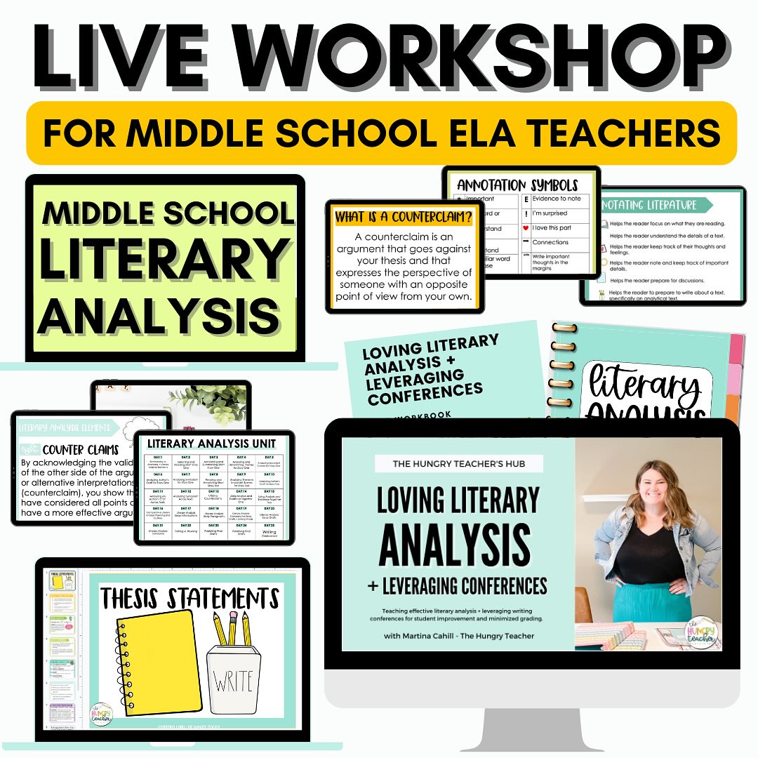 🧠 the literary analysis workshop is... - The Hungry Teacher | Facebook