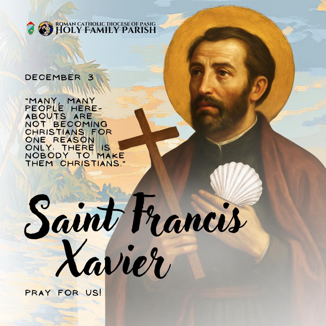 Holy - Saint of the Day DECEMBER 3: SAINT FRANCIS XAVIER, PRIEST 1506 ...