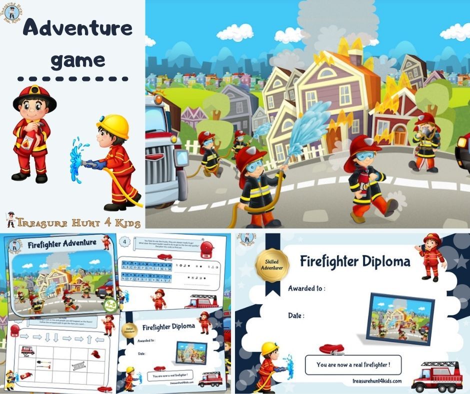 🚒👩‍🚒 Gear up and get ready for an... - Treasure hunt 4 Kids | Facebook