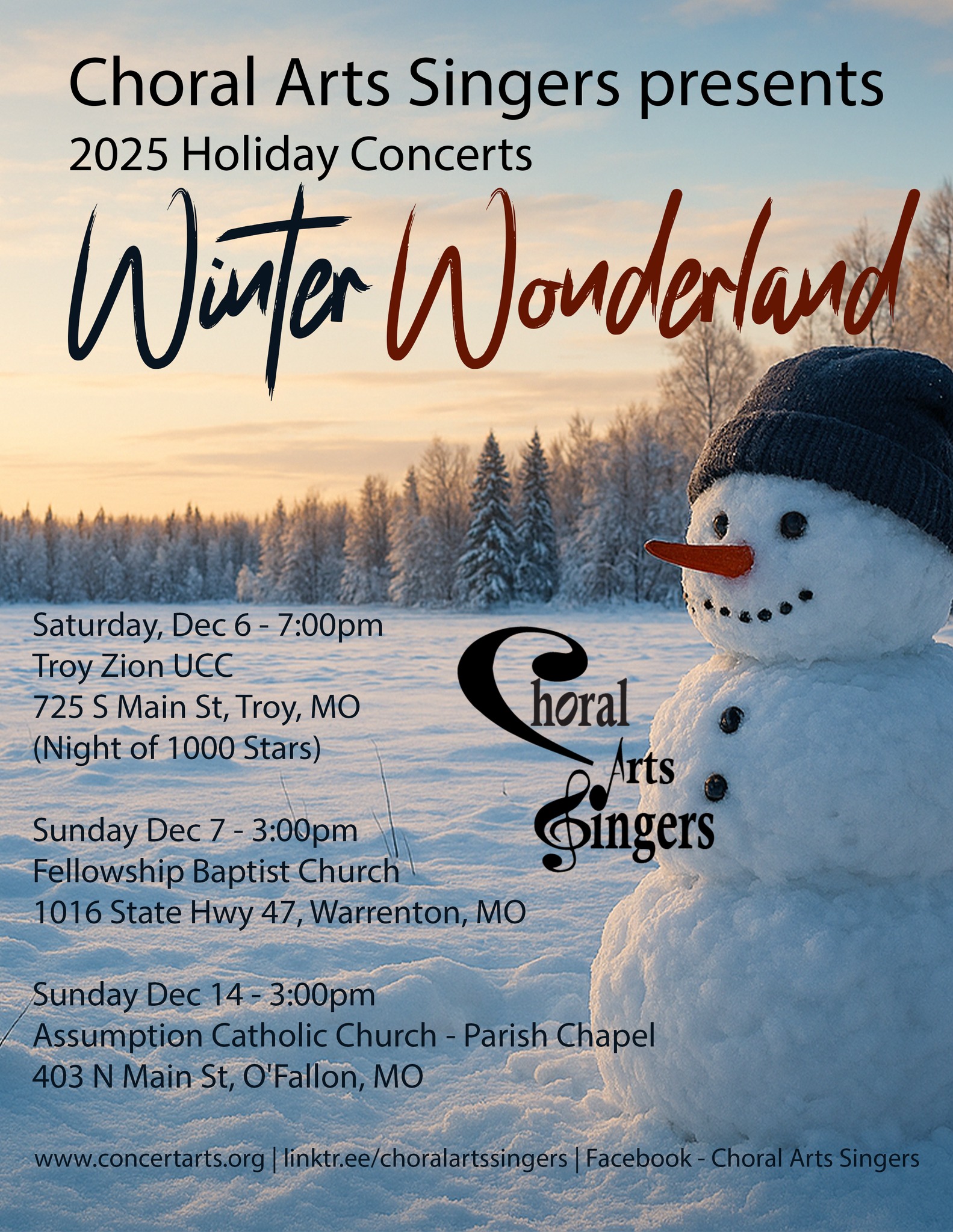 Choral Arts Singers present "Winter Wonderland" - Concert #3