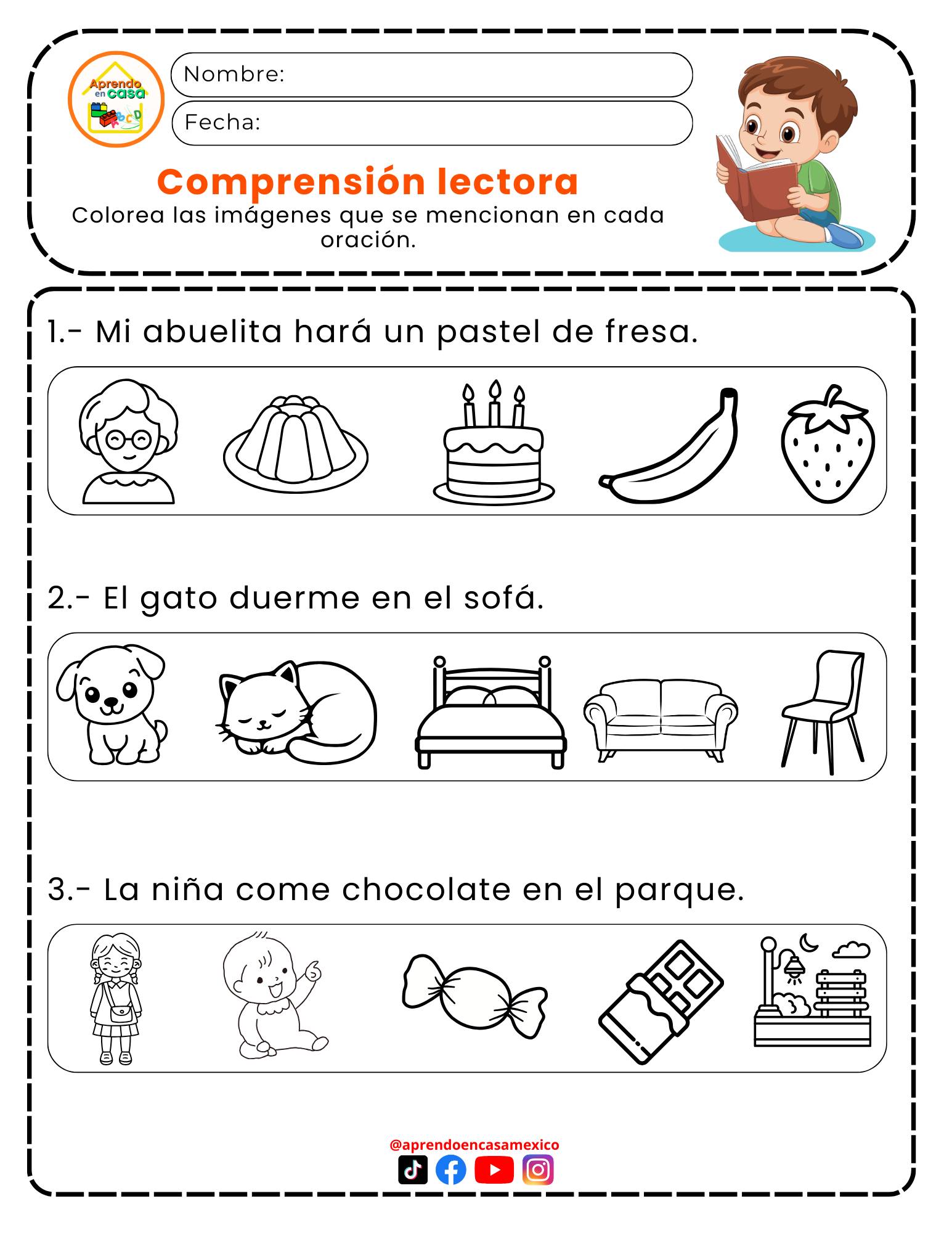 Aprendo - 🌟Ejercicio de comprensión lectora para niños de primaria. # ...