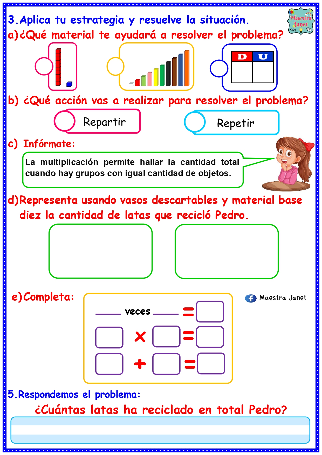 Pdf Ficha De Problemas De Multiplicacion Para Segundo De Primaria