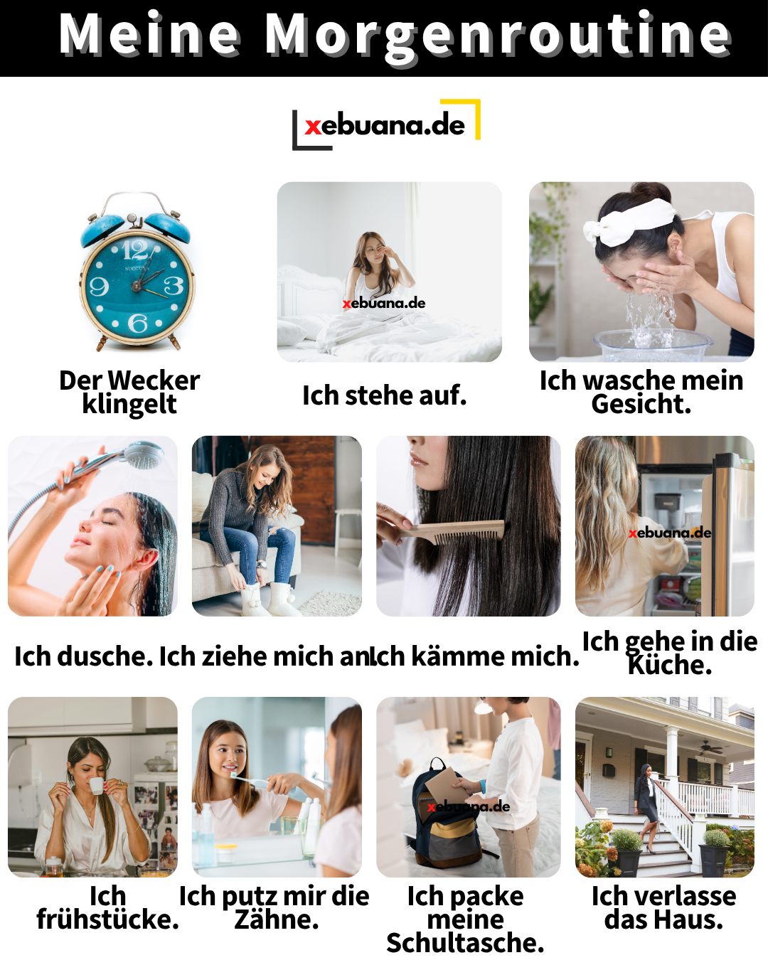 Xebuana.de - My Morning Routine in German Meine Morgenroutine This list ...