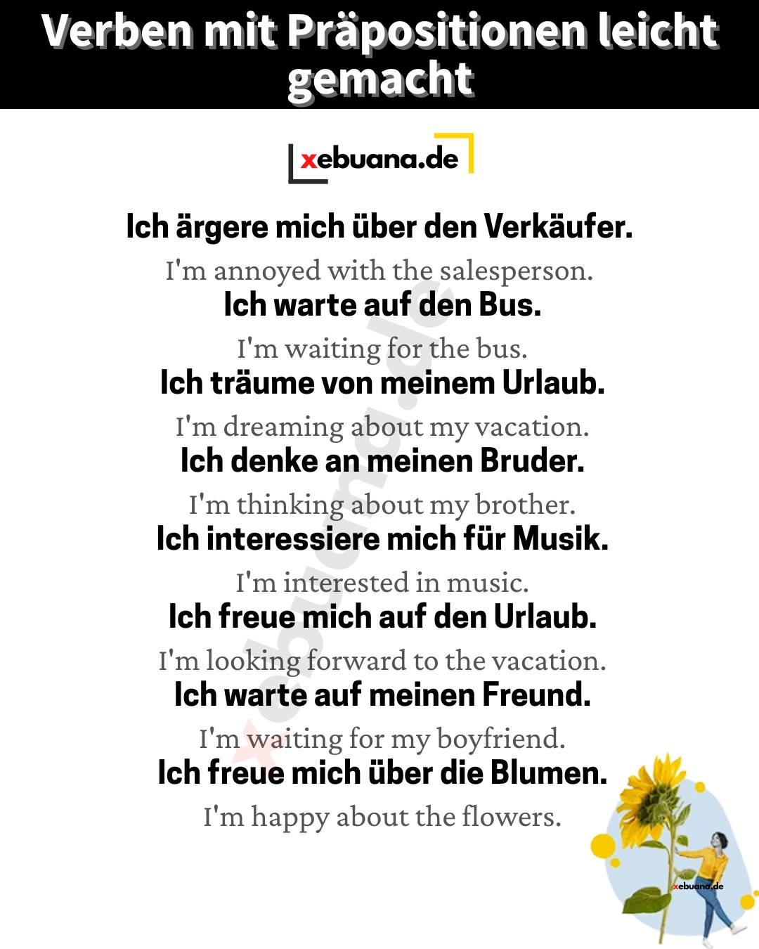 Xebuana.de - German Verbs with Prepositions Made Easy 🇩🇪 Verben mit ...
