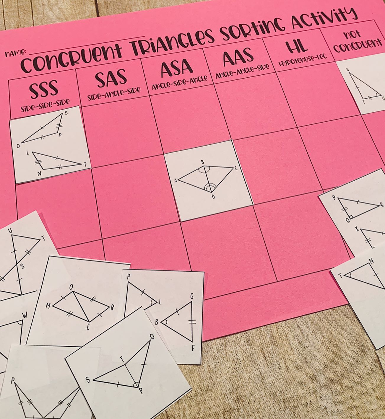 CONGRUENT TRIANGLES //... - Miss Crafty Math Teacher