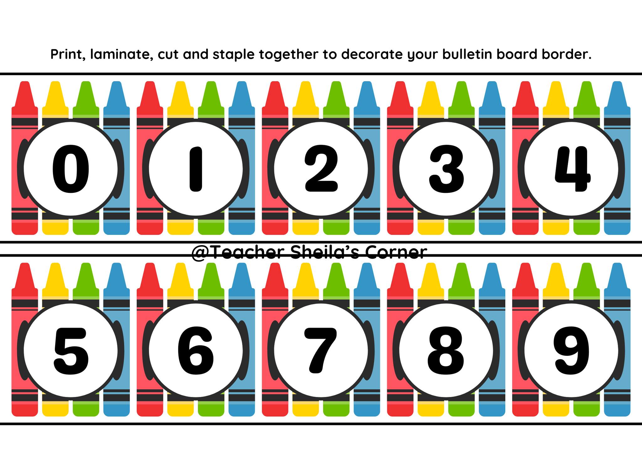 Number Crayons 0 to 100 😊 MORE... - Teacher Sheila's Corner | Facebook