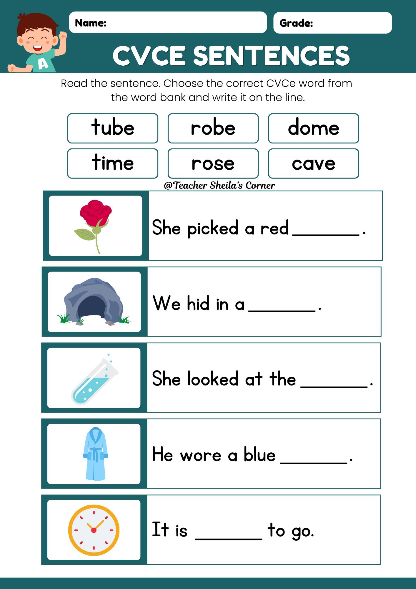 CVCe Words and Sentences... - Teacher Sheila's Corner | Facebook