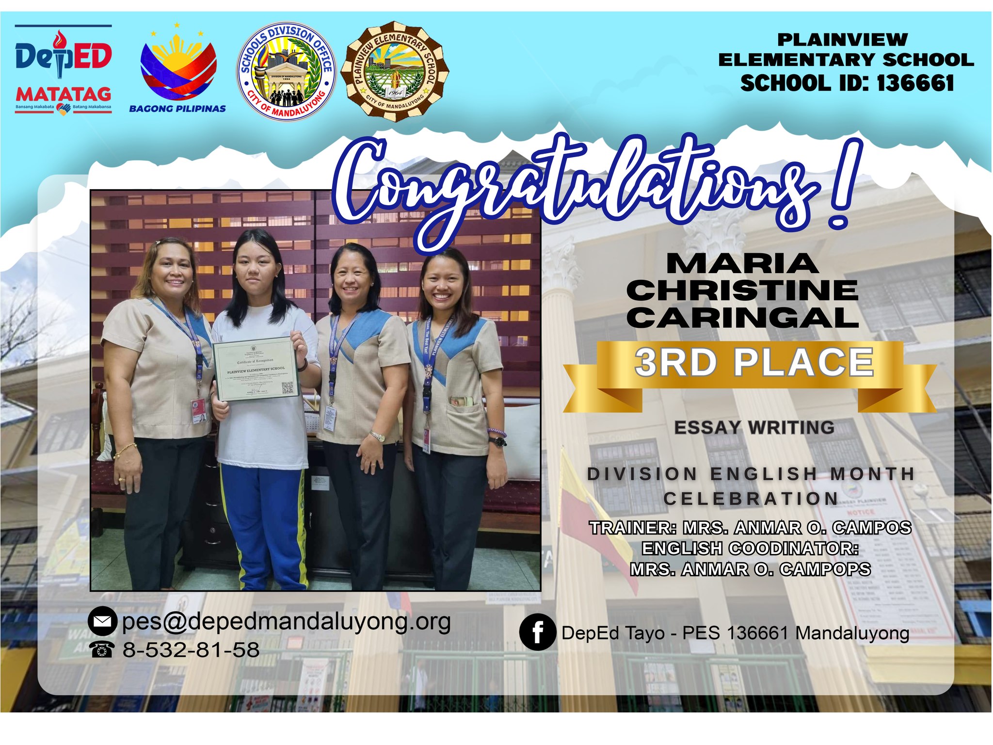 Congratulations Deped Tayo Pes 136661 Mandaluyong