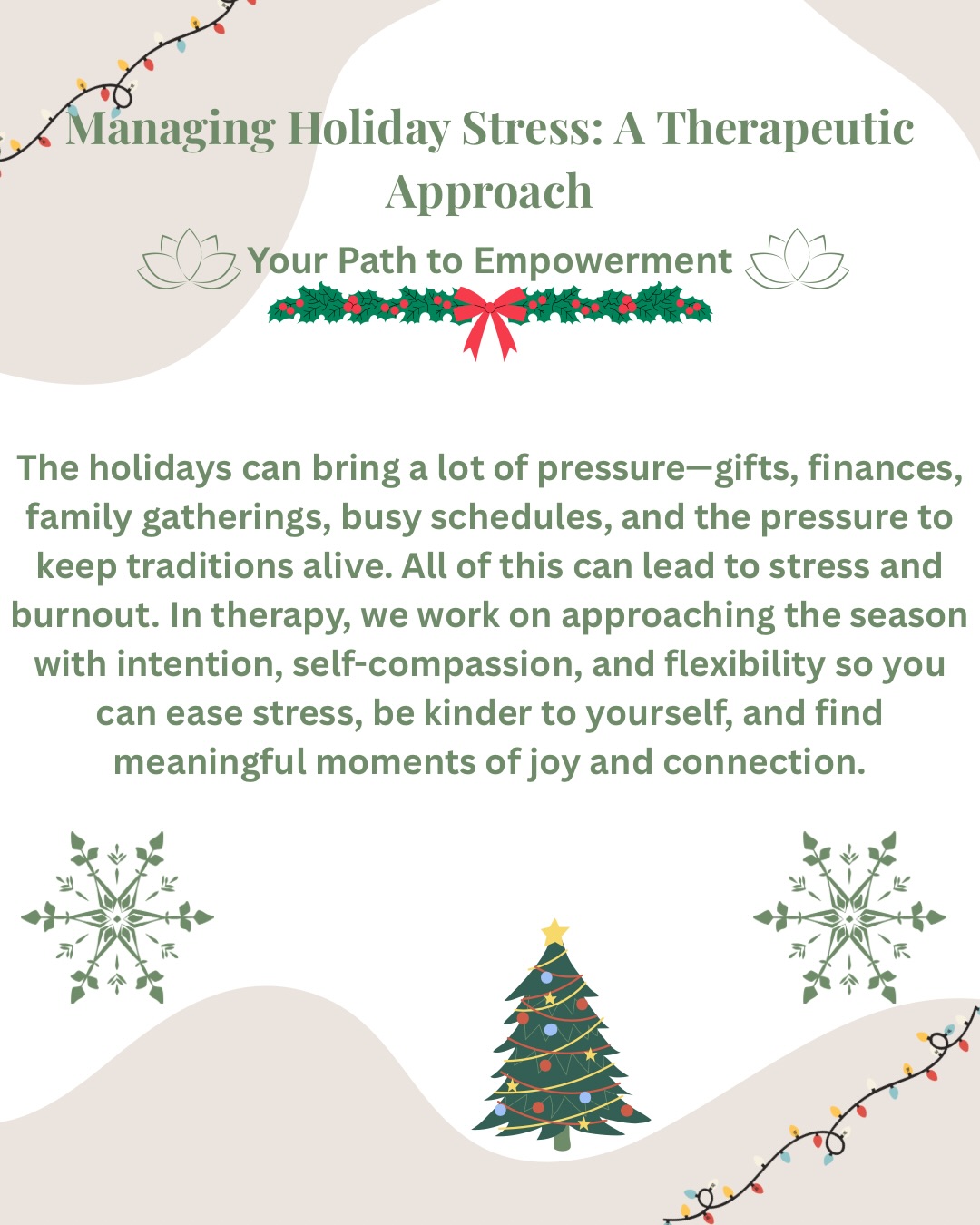 Managing Holiday Stress: A... - Your Path to Empowerment | Facebook